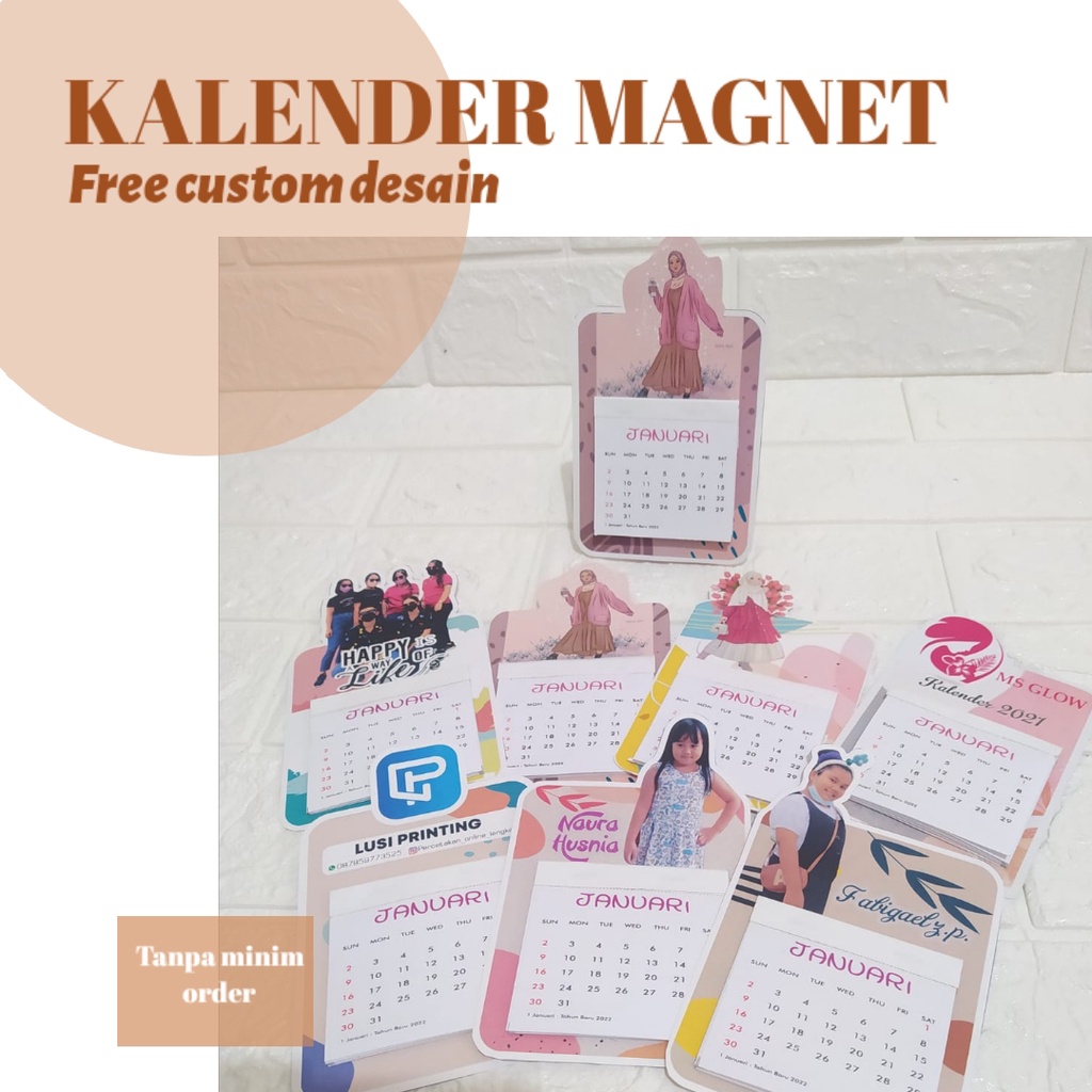 Jual KALENDER MAGNET 2023 CUSTOM TEMPELAN KULKAS / KALENDER DUDUK ...