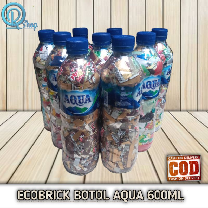 Jual Ecobrick Ekobrik Botol Aqua 600ml 250gr - 280gr /botol | Shopee ...