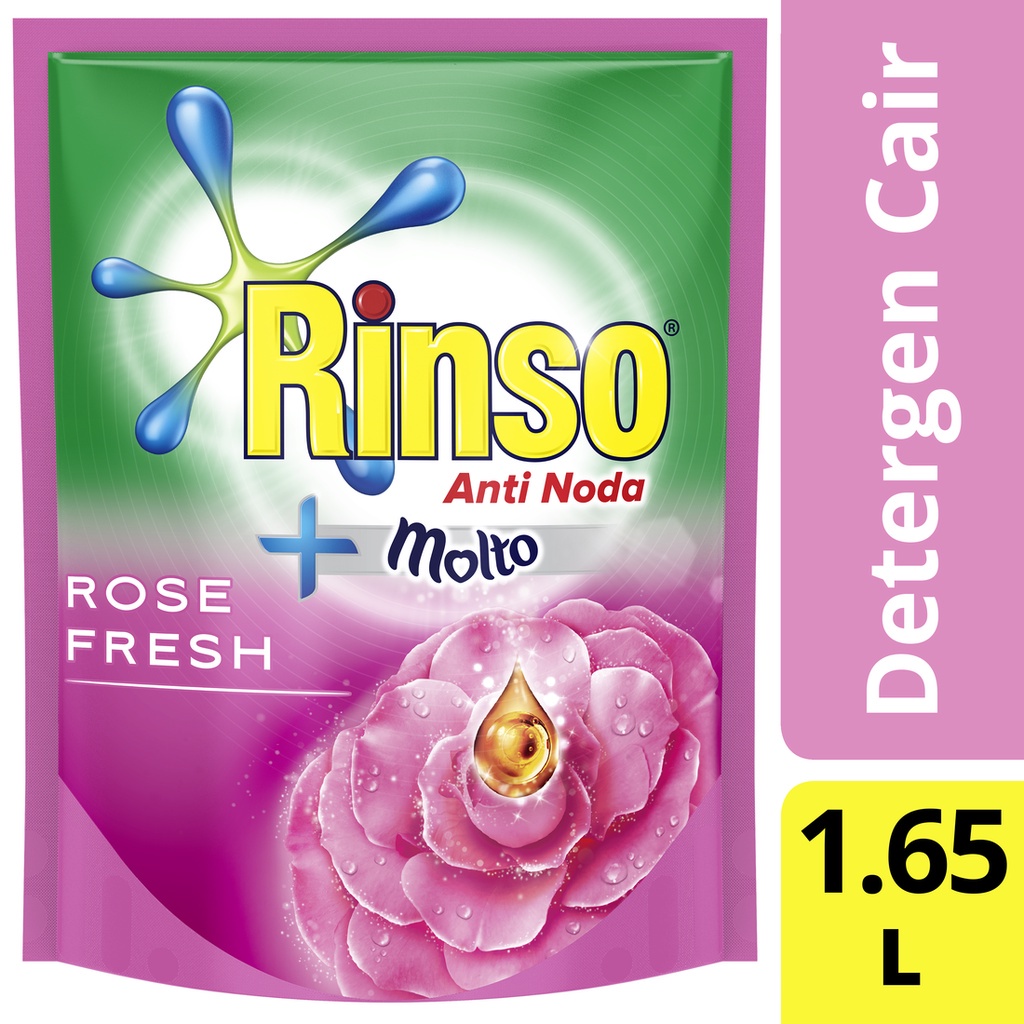 Jual Rinso Molto Detergent Cair Rose Fresh 1.65L - Deterjen Pewangi ... Jual Rinso Molto Detergent Cair Rose Fresh 1.65L - Deterjen Pewangi ...