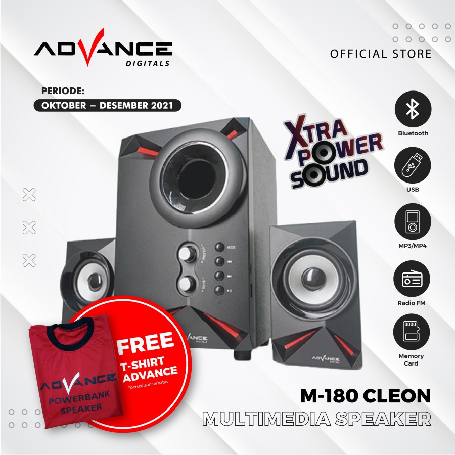 Jual Speaker Advance M180BT CLEON Extra Power Sound | Shopee Indonesia