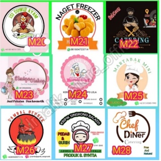 Jual stiker makanan label sticker kemasan logo produk minuman bulat ...