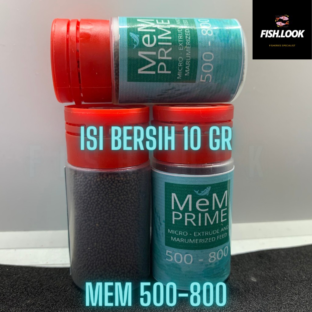 Jual PELET MEM PRIME 500 800 MICRON 10 GR PAKAN IKAN HIAS CUPANG ISI ...