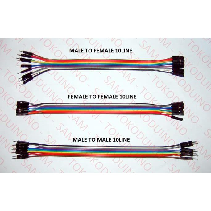 Jual KABEL JUMPER 3 TIPE - 20cm ISI 10 HELAI UTK ARDUINO, RASPBERRY DLL ...