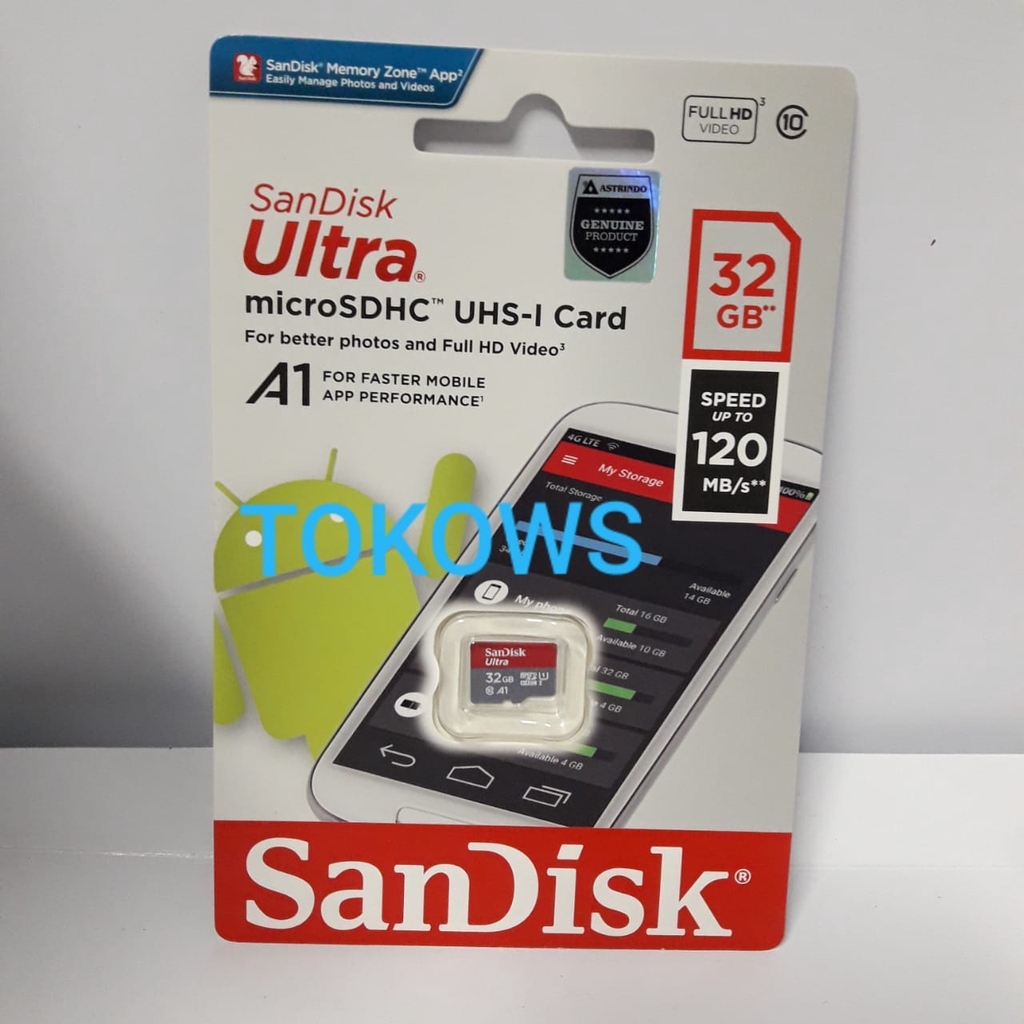 Jual SanDisk Ultra Micro SD 32GB A1 120Mbps microSDHC UHS-I micro sd A1 | Shopee Indonesia