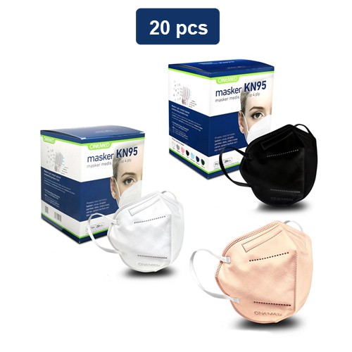 Jual ONEMED Masker KN95 Earloop 4ply 20 pcs | Shopee Indonesia