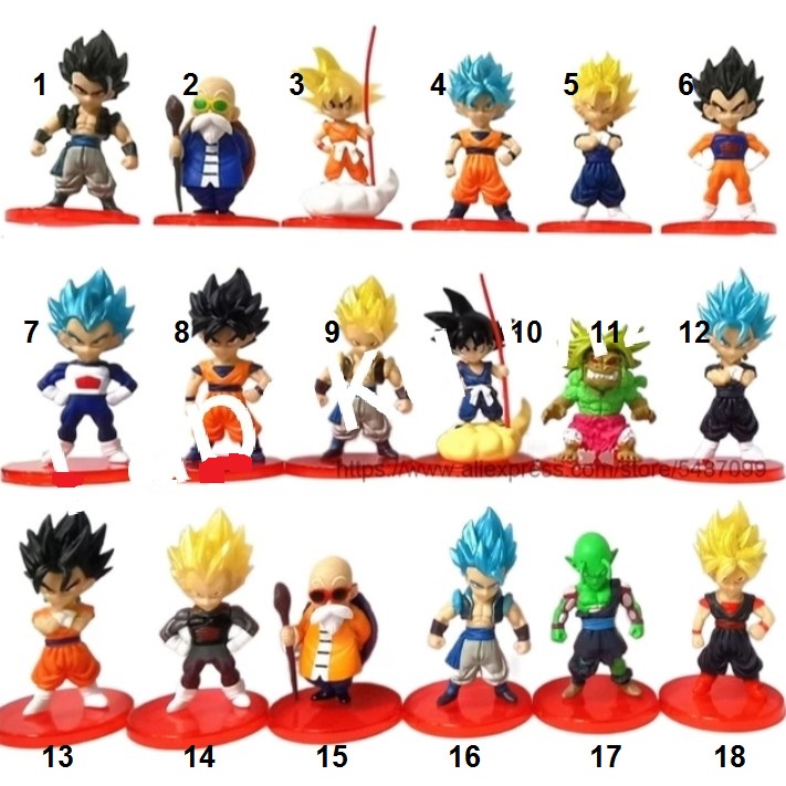 Jual Action Figure Dragon Ball Super Saiyan Chibi Mainan Dragon Ball Figure Dragon Ball Figur ...