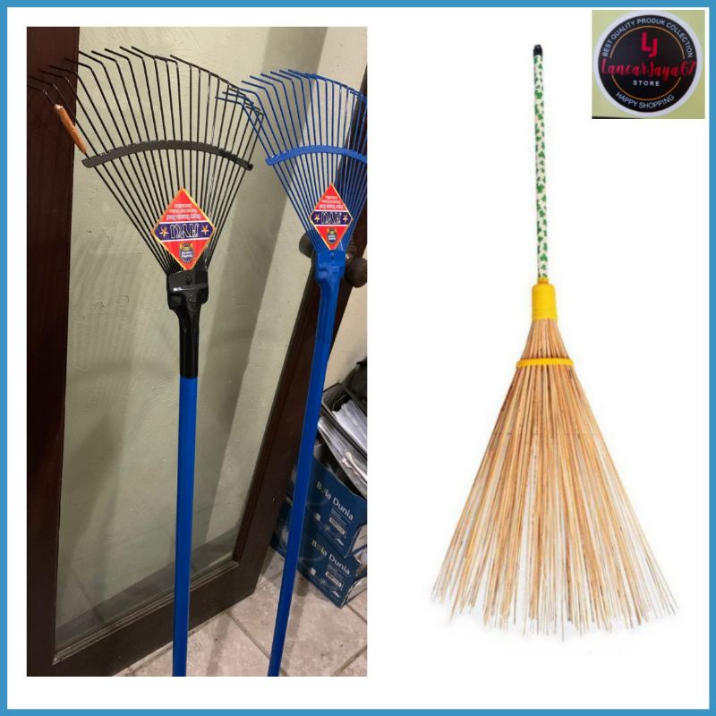 Jual paket sapu taman besi dan sapu lidi/sapu taman besi/sapu lidi ...