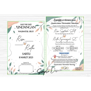 Jual Undangan Pernikahan Murah 1 Lembar Timbal Balik | Shopee Indonesia