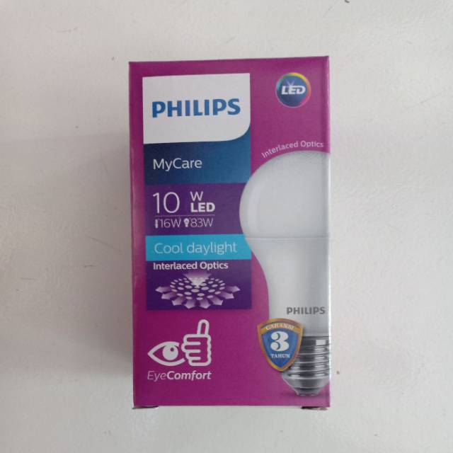 Jual Lampu LED Philips 10 watt Bohlam 10 w / Philip Putih 10w Bulb LED Indonesia|Shopee Indonesia