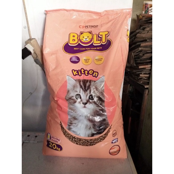 Jual Catfood Bolt Kitten Salmon 20kg 20 kg cat food makanan anak kucing ...