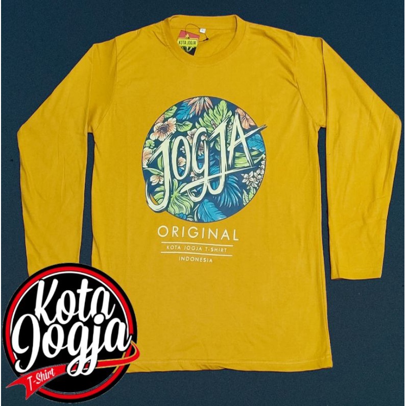 Jual KAOS JOGJA SABLON LENGAN PANJANG ASLI MEREK KOTA JOGJA T-SHIRT KAOS JOGJA LENGAN PANJANG ...