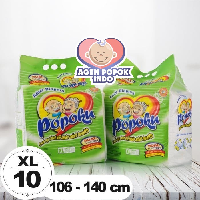 Jual POPOKU Popok Dewasa PEREKAT XL 10 Adult Diapers Tape XL10 | Shopee ...
