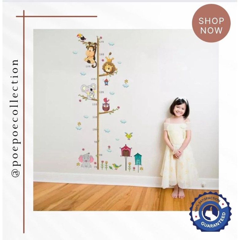 Jual Poe Wall Sticker UTB /Stiker Tinggi Badan Motif Animal | Shopee ...