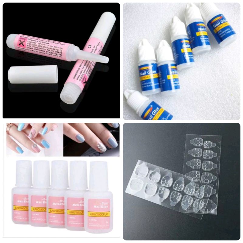 Jual Lem kuku palsu tempel/2gr/3gr/10gr/mixbon | Shopee Indonesia