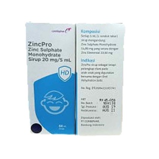 Jual ZINC PRO SYRUP 60 Ml - Suplemen Zinc Anak - Diare / Ganti Cairan ...