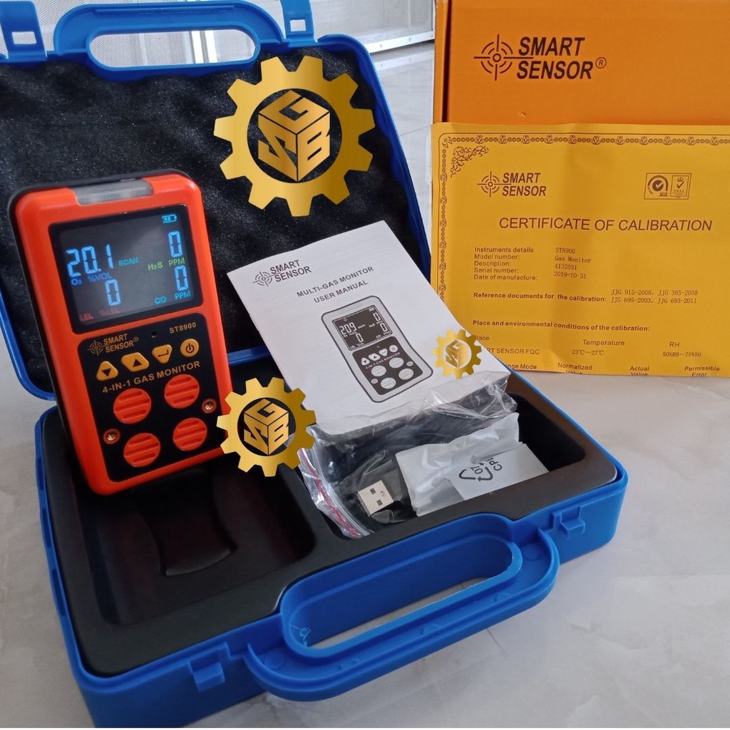 Jual Gas Monitor Smart Sensor ST8900 4 in 1 Detector (ORIGINAL ...