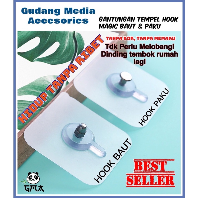 Jual Hook Magic Screw Baut Tempel Tidak Perlu Bor Gantungan Bingkai ...