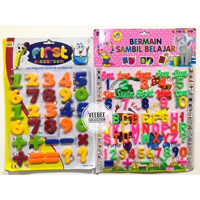 Jual Magnetic tulisan. huruf dan angka . education toys. alphabet ...