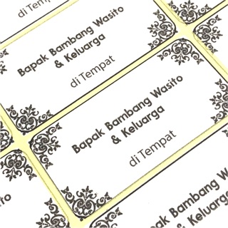 Jual 120 pcs cetak label nama undangan stiker sticker murah Indonesia ...