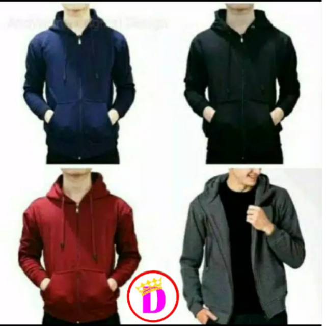 Jual Jaket Hoodie Resleting (ready) | Shopee Indonesia