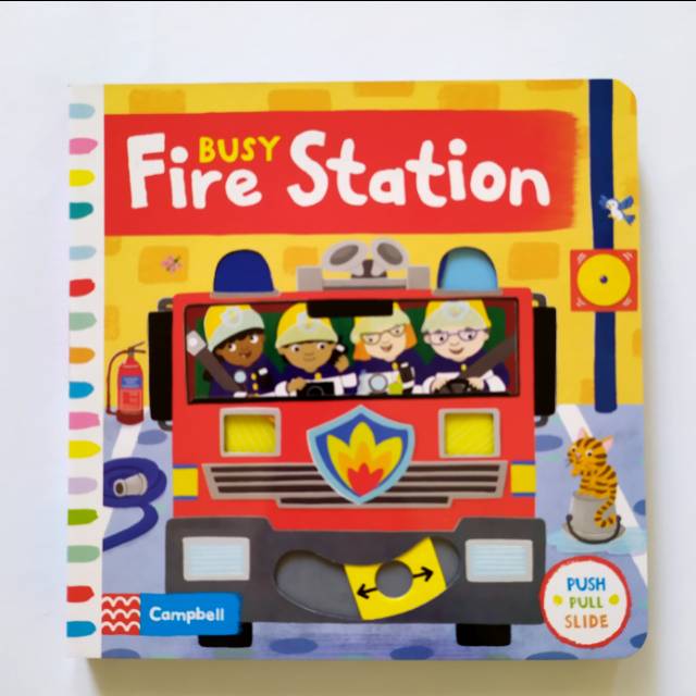 Jual Campbell Busy Fire Station (Push Pull Slide Novelty Board Book ...