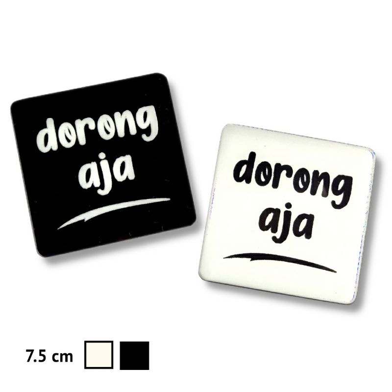 Jual Sign Pintu Tempel Dorong aja Akrilik/ Dekorasi pintu rumah Akrilik ...