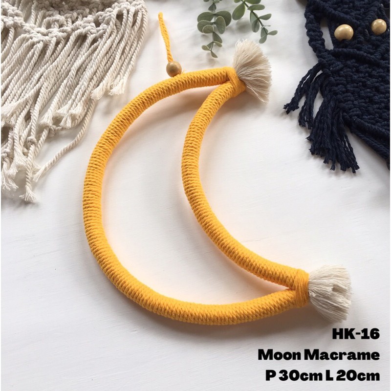 Jual HK-16 Moon Macrame hiasan dinding bentuk bulan macrame | Shopee ...