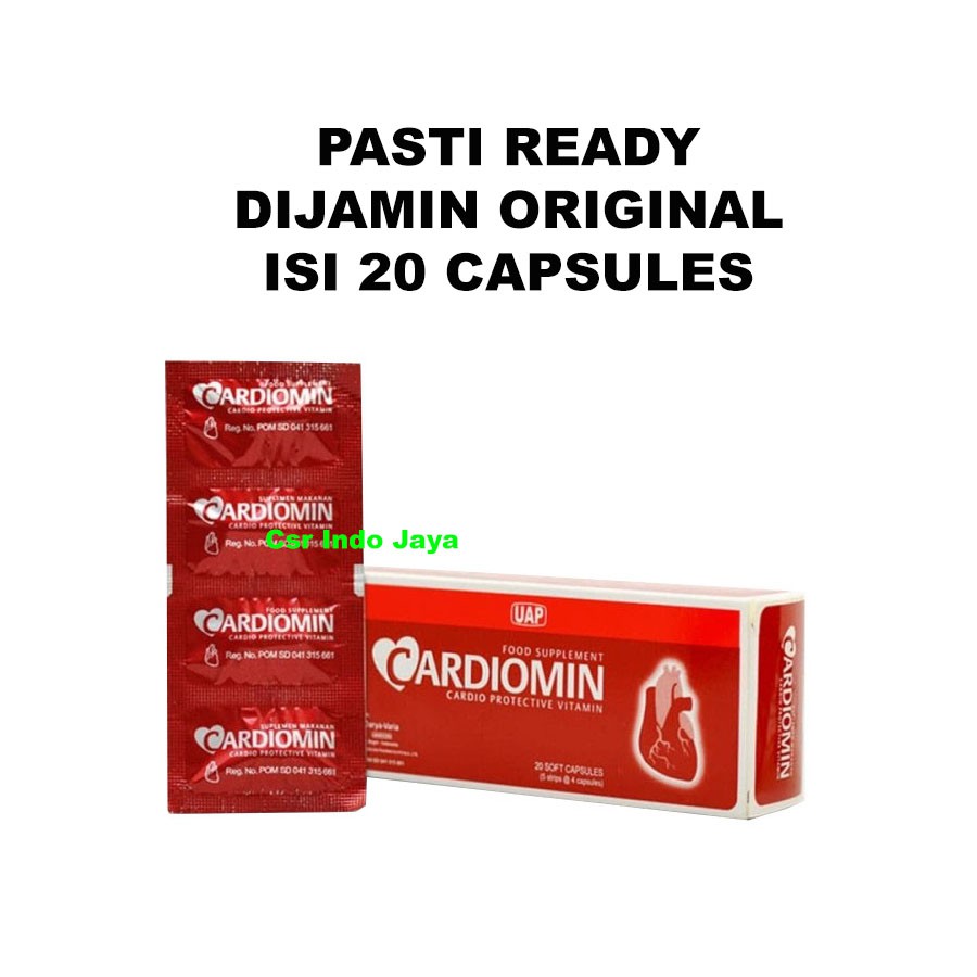 Jual Cardiomin Box / Vitamin Jantung Isi 20 Kapsul / Kesehatan Jantung ...