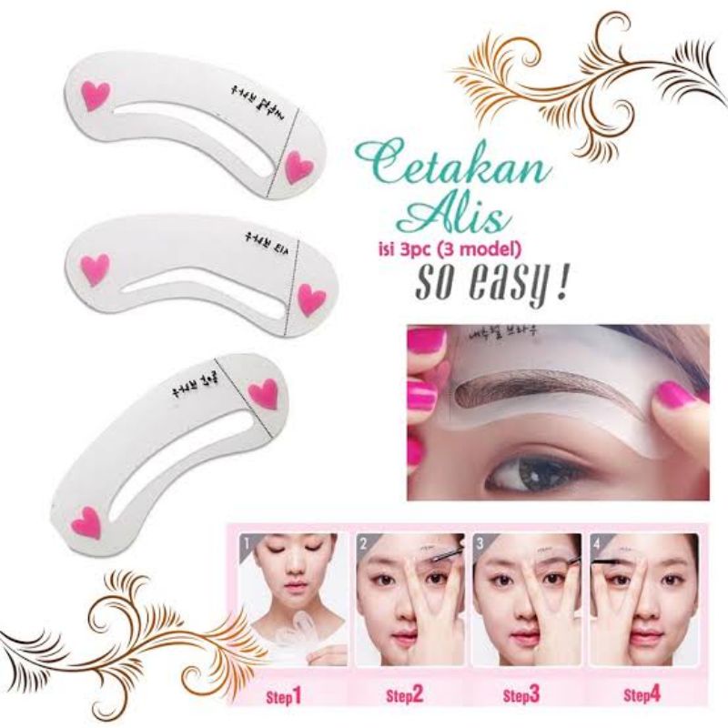 Jual cetakan alis / cetakan alis isi 3 pcs | Shopee Indonesia