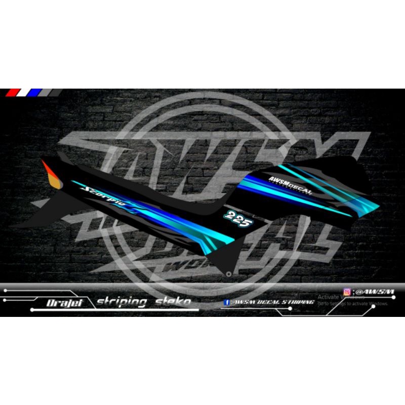 Jual striping scorpio g desain terbaru steko | Shopee Indonesia