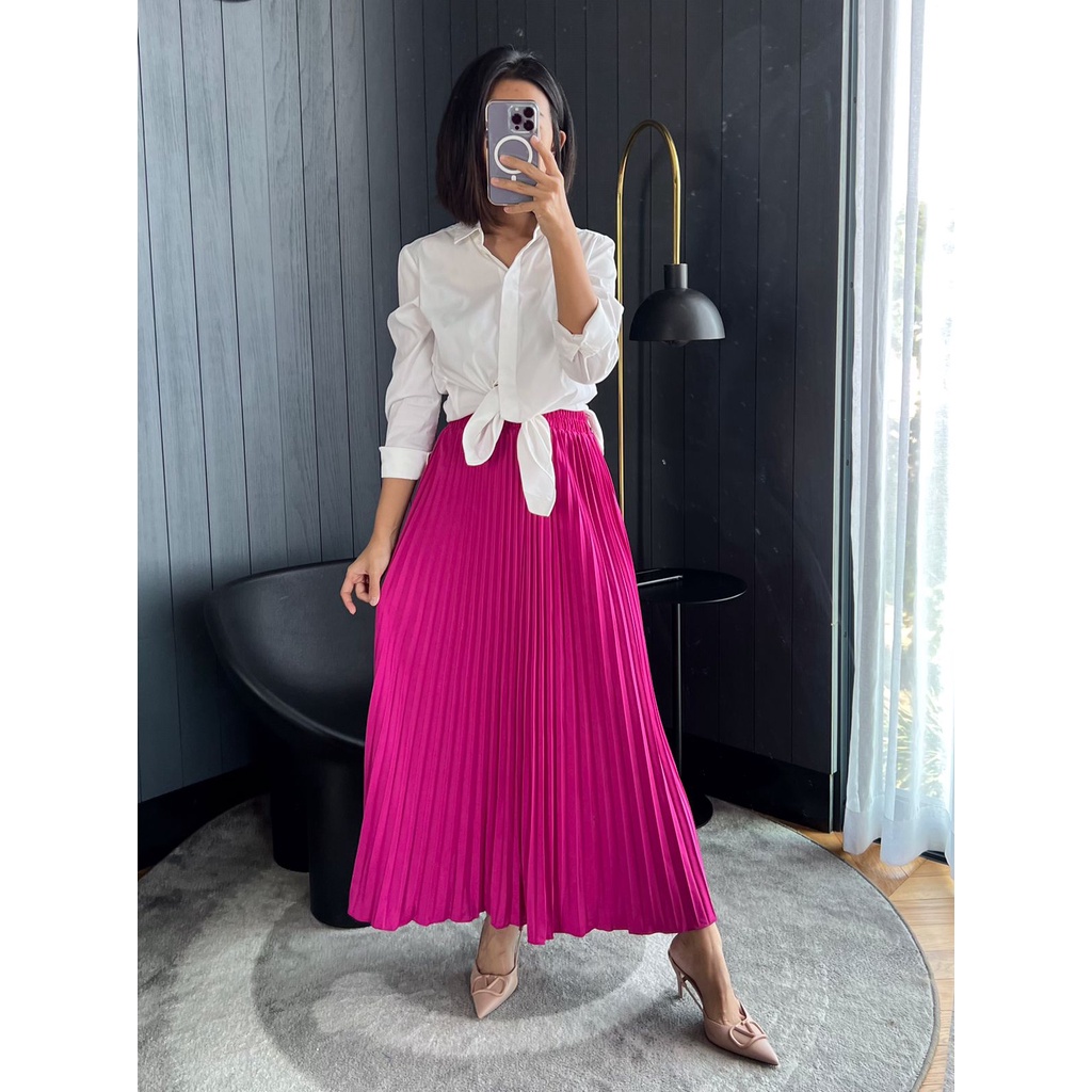 Jual Rok Plisket Mayung / Rok Plisket / Plisket Premium / Pleated Skirt | Shopee Indonesia