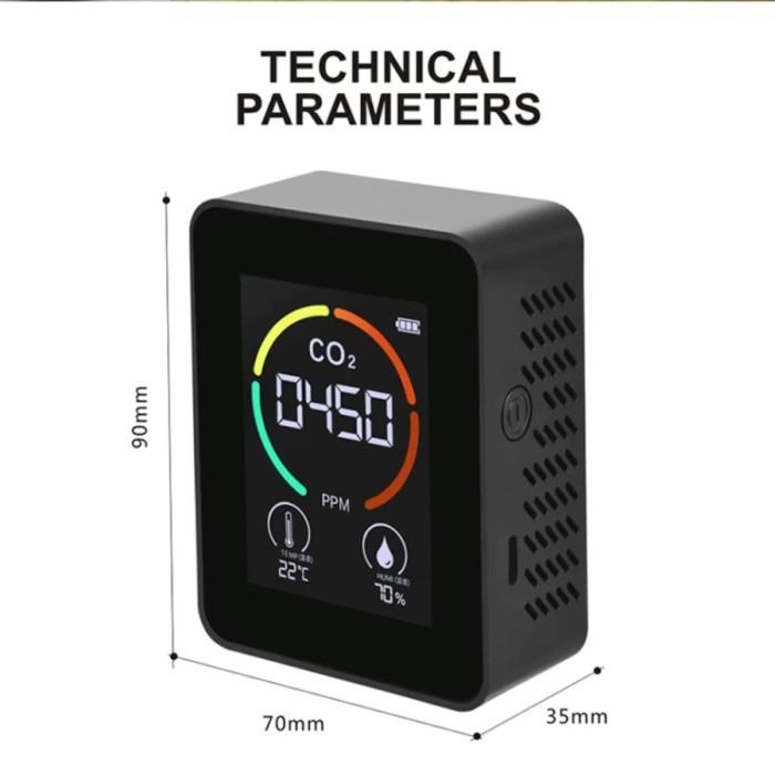 Jual Alat Ukur Kualitas Udara Detector CO2 Indoor Air Quality Monitor ...
