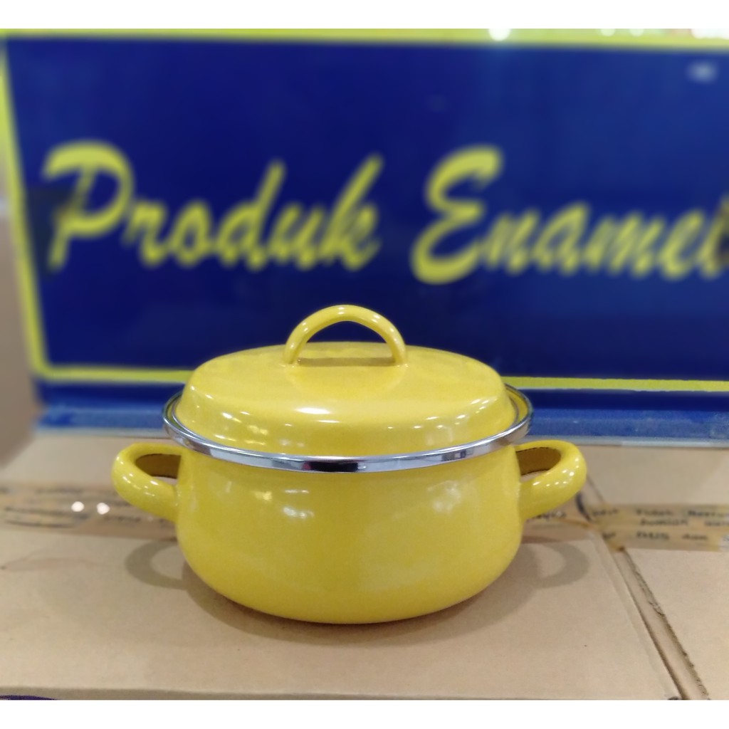 Panci Enamel Warna 14 cm Kedaung | Shopee Indonesia
