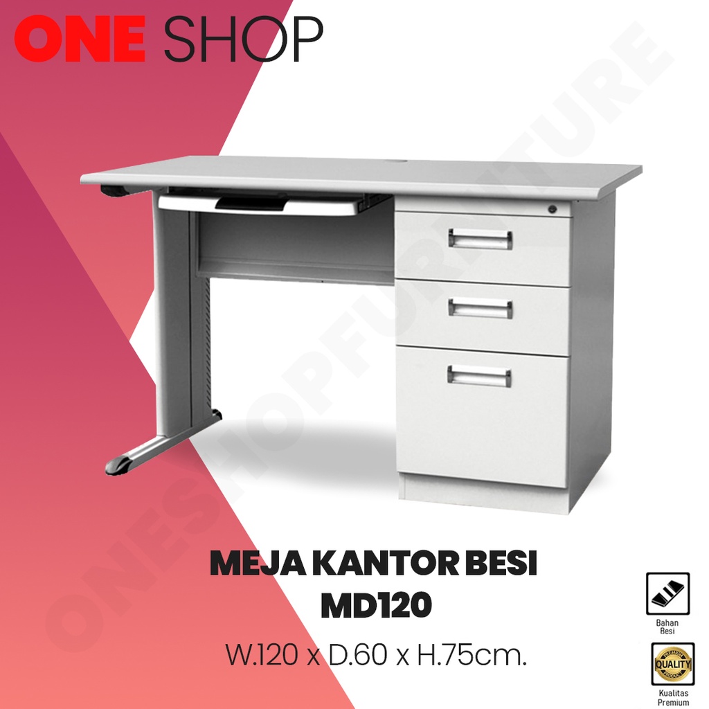 Jual Meja Kantor Besi - Meja Kerja Besi - Meja Tulis AA MD 120 | Shopee Indonesia