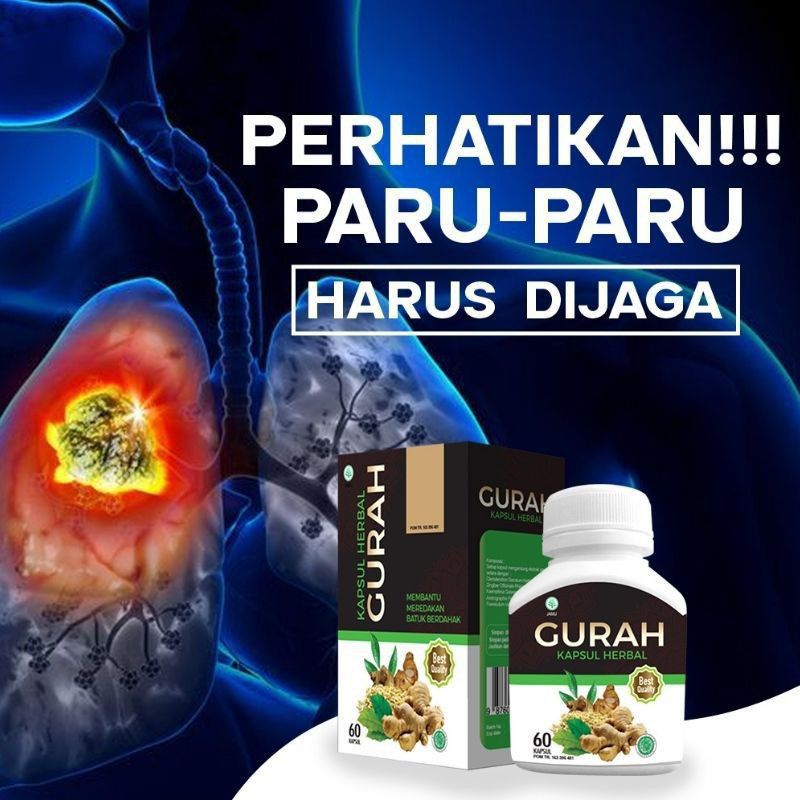 Jual KAPSUL HERBAL GURAH Atasi Batuk Berdahak, Gangguan Pernapasan ...