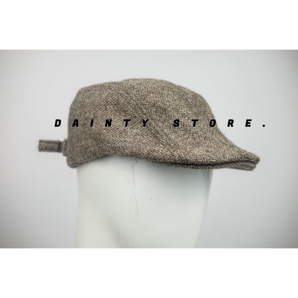 Topi Copet Pet Patino Model Flat Cap Bahan Wol Motif Kotak | Shopee ...