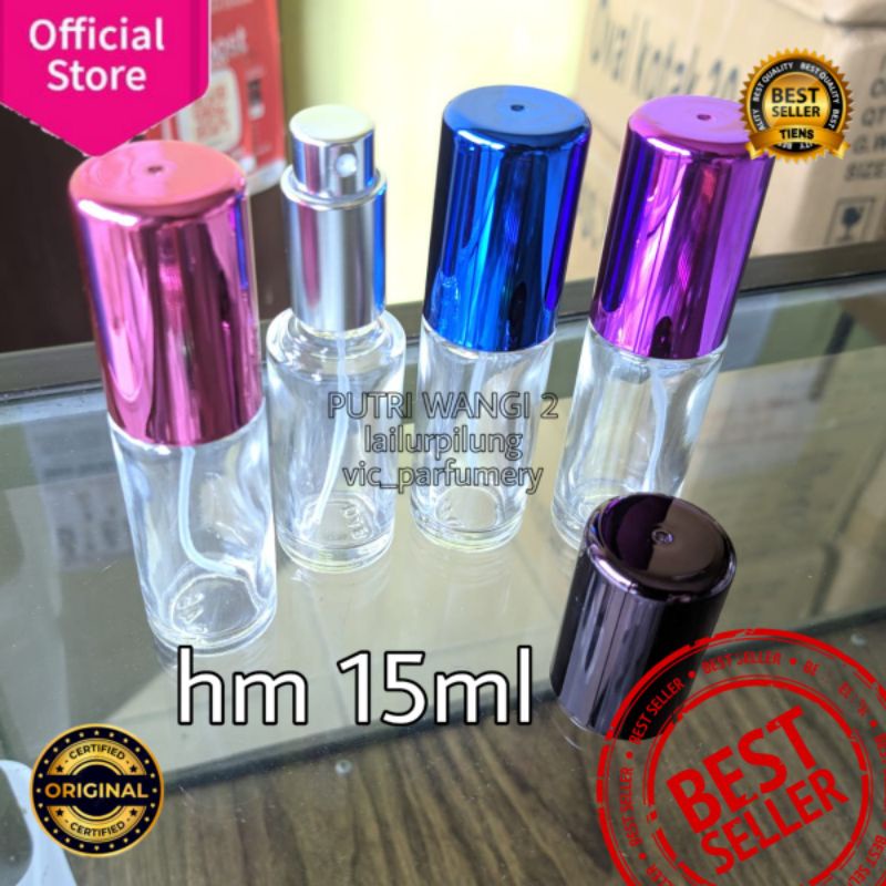 Jual BOTOL SPREY KACA 13ML HM15 hm 15 botol 15ml kosong spray ulir ...