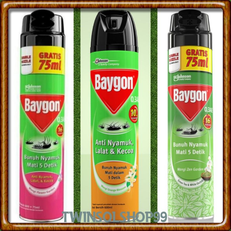 Jual BAYGON Spray Citrus Fresh/Cherry Blossom/Orange blossom/lavender ...
