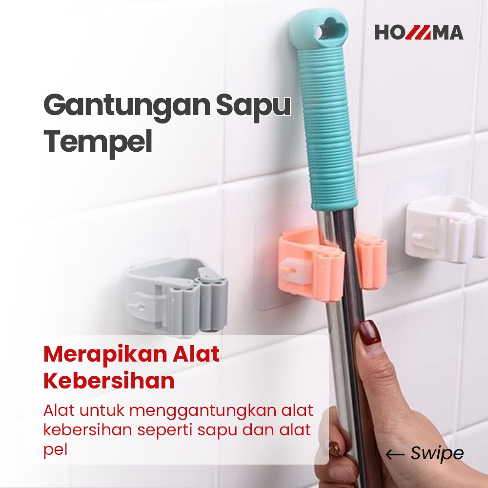 Jual Gantungan Sapu Alat Pel Tempel Dinding | Shopee Indonesia