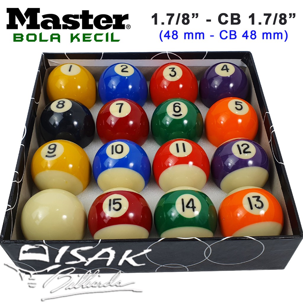 Jual Master Ball Set - Bola Kecil 1.7/8" CB 1.7/8" Billiard Pool Meja ...