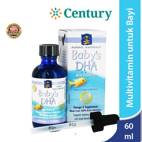 Jual Nordic Baby's DHA 60ml/EPA/Suplemen Otak/Daya Tahan Tubuh/Bayi dan ...