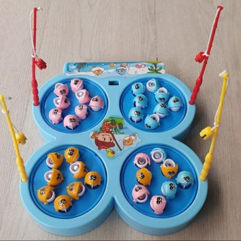 Jual Fishing Game / Mancing Ikan 4 Kolam Magnet Indonesia|Shopee Indonesia