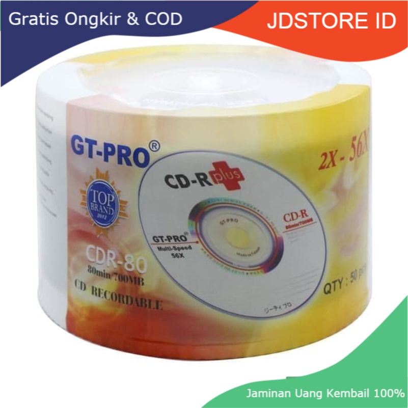 Jual CD-R PLUS GT-PRO 2X-56X CDR KOSONG (5 pcs) | Shopee Indonesia