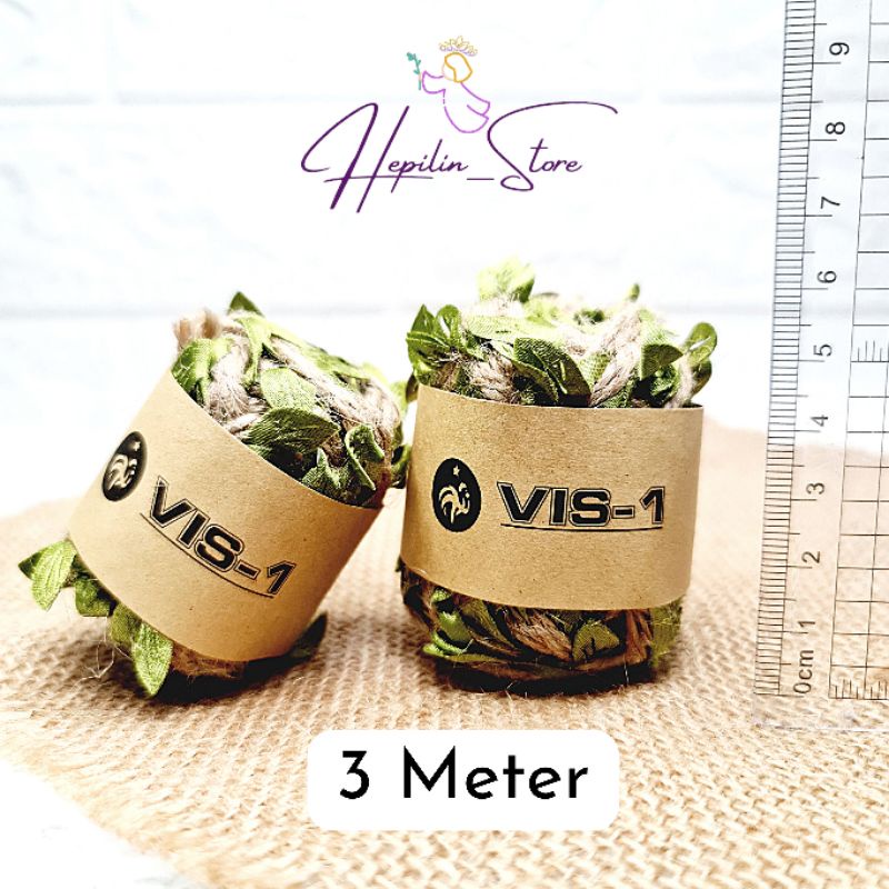 Jual Tali Rami KECIL DAUN Hias Kraft Ecer 1 Roll / Tali Goni ada hiasan ...