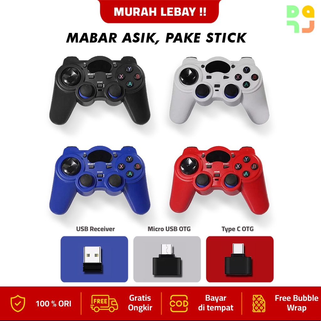 Jual Stick Controller Wireless 2.4GHz, Gamepad Joystick Wireless, Game ...