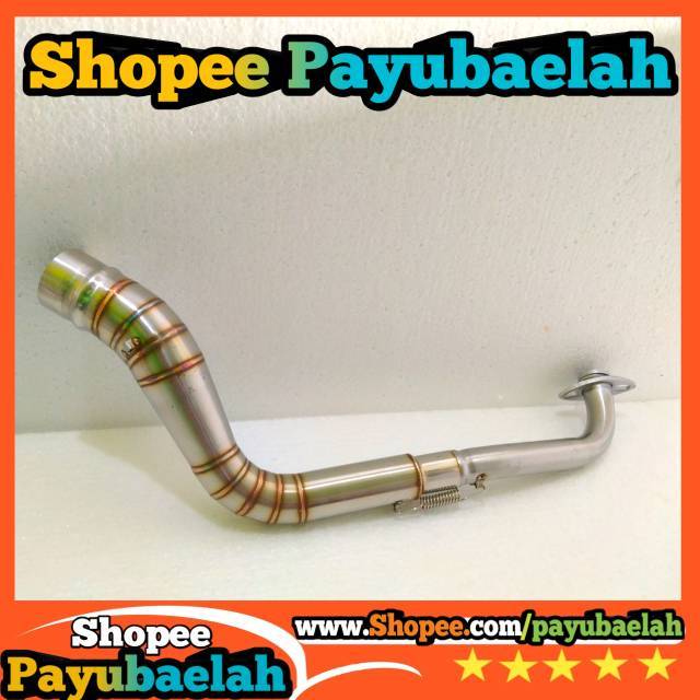 Jual Pipa Leher knalpot aerox 155 v1 old inlet 50 / 51 mm header pipe ...