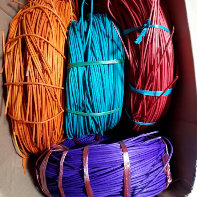 Jual Tali rotan bahan anyaman rotan warna | Shopee Indonesia