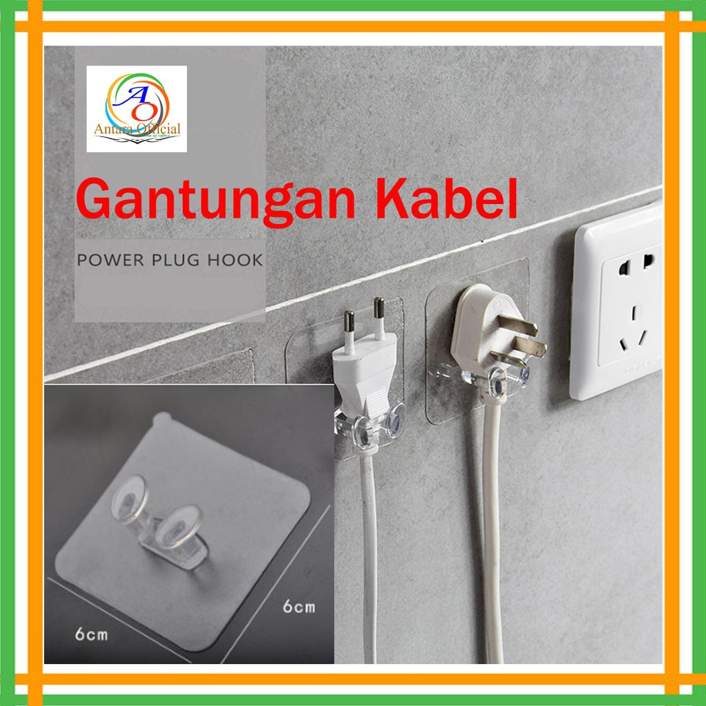 Jual Gantungan Kabel Colokan Penyangga Kepala Power Plug Hook Serbaguna ...