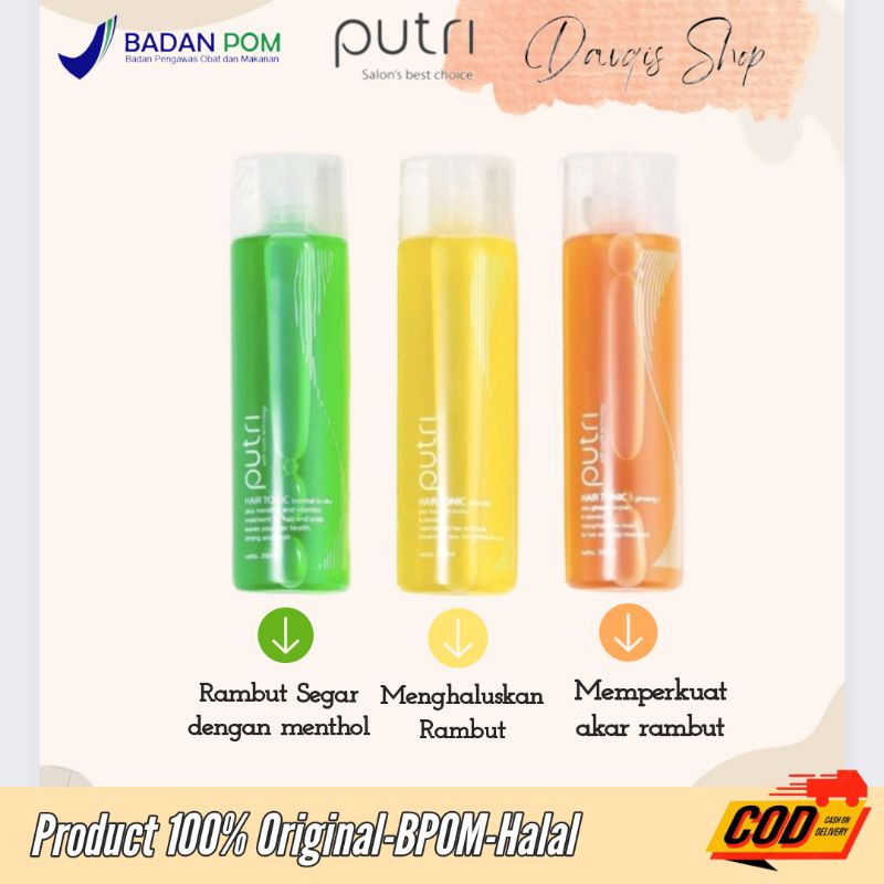 Jual [BPOM] PUTRI Hair Tonic / PUTRI Shampoo Original 200 ml ( untuk ...