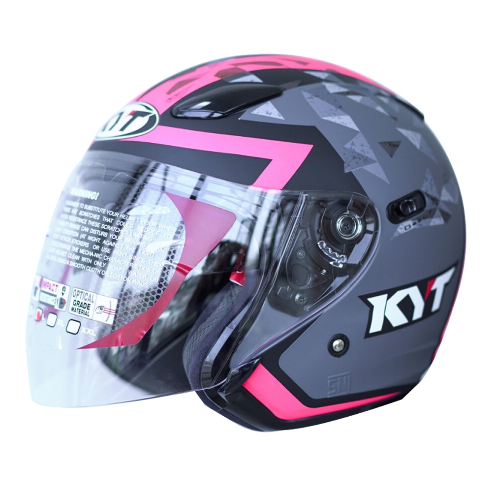 Jual Helm KYT DJ Maxi #1 - Matt Gorilla Grey/Fuxia | Shopee Indonesia